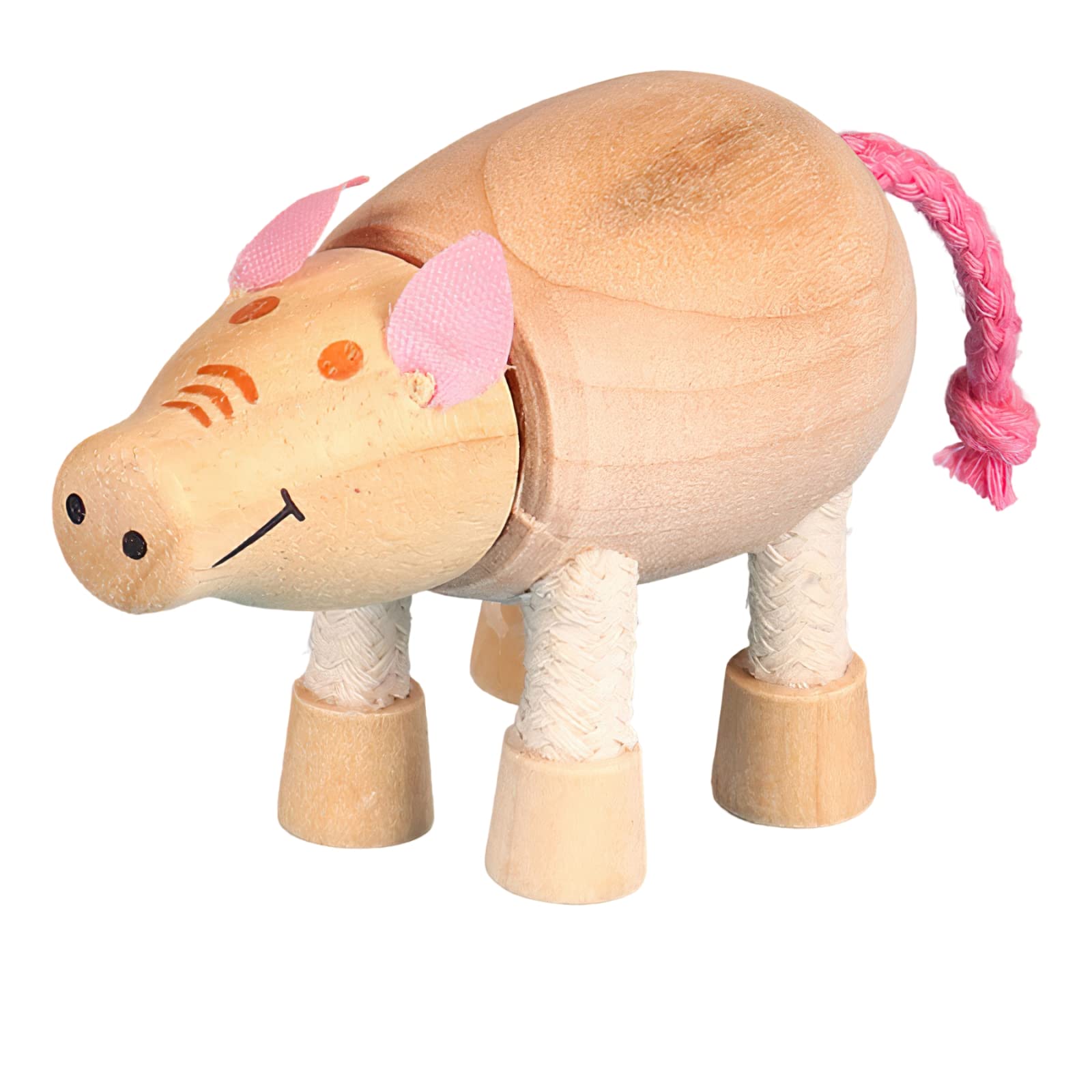 Snapklik.com : Bendable Wooden Animal Figurines Toys, Smooth Natural ...