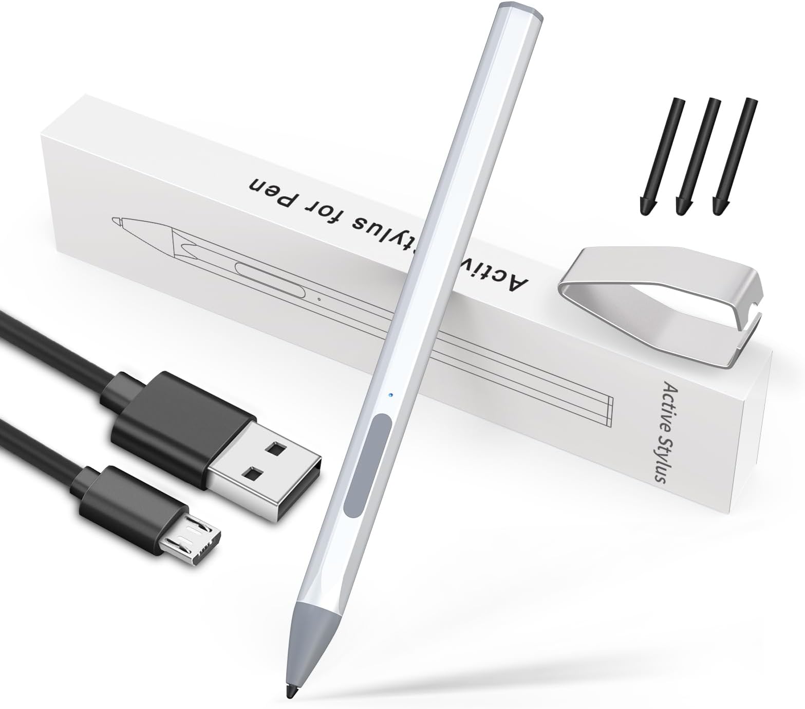 Stylus Pen for Microsoft Surface Pro 11/10/9/X/8/7/6/5/4/3,Surface Go ...