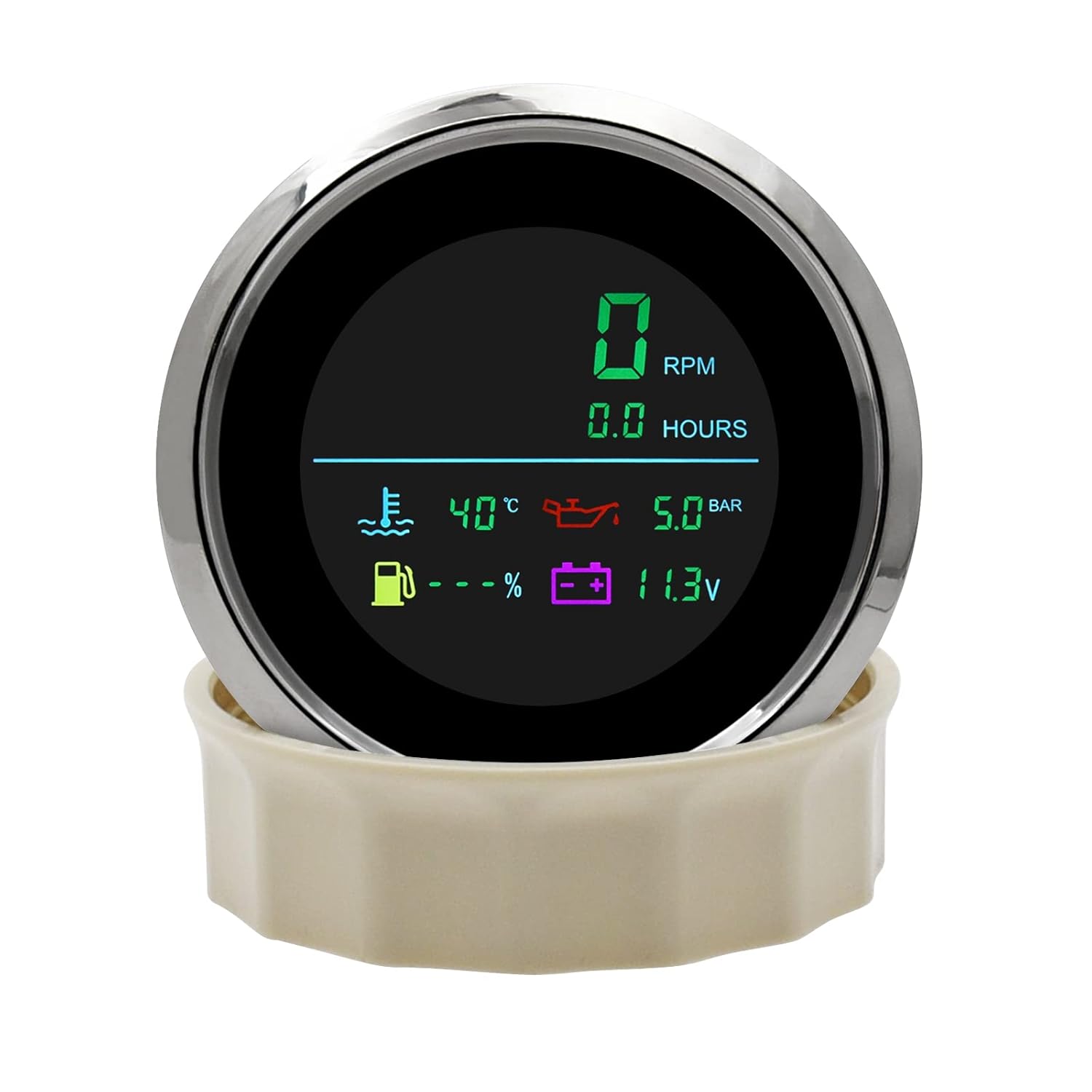 Amazon.com: Boat RPM Tachometer Gauge 6 in 1 Multi-Function Gauge LCD ...