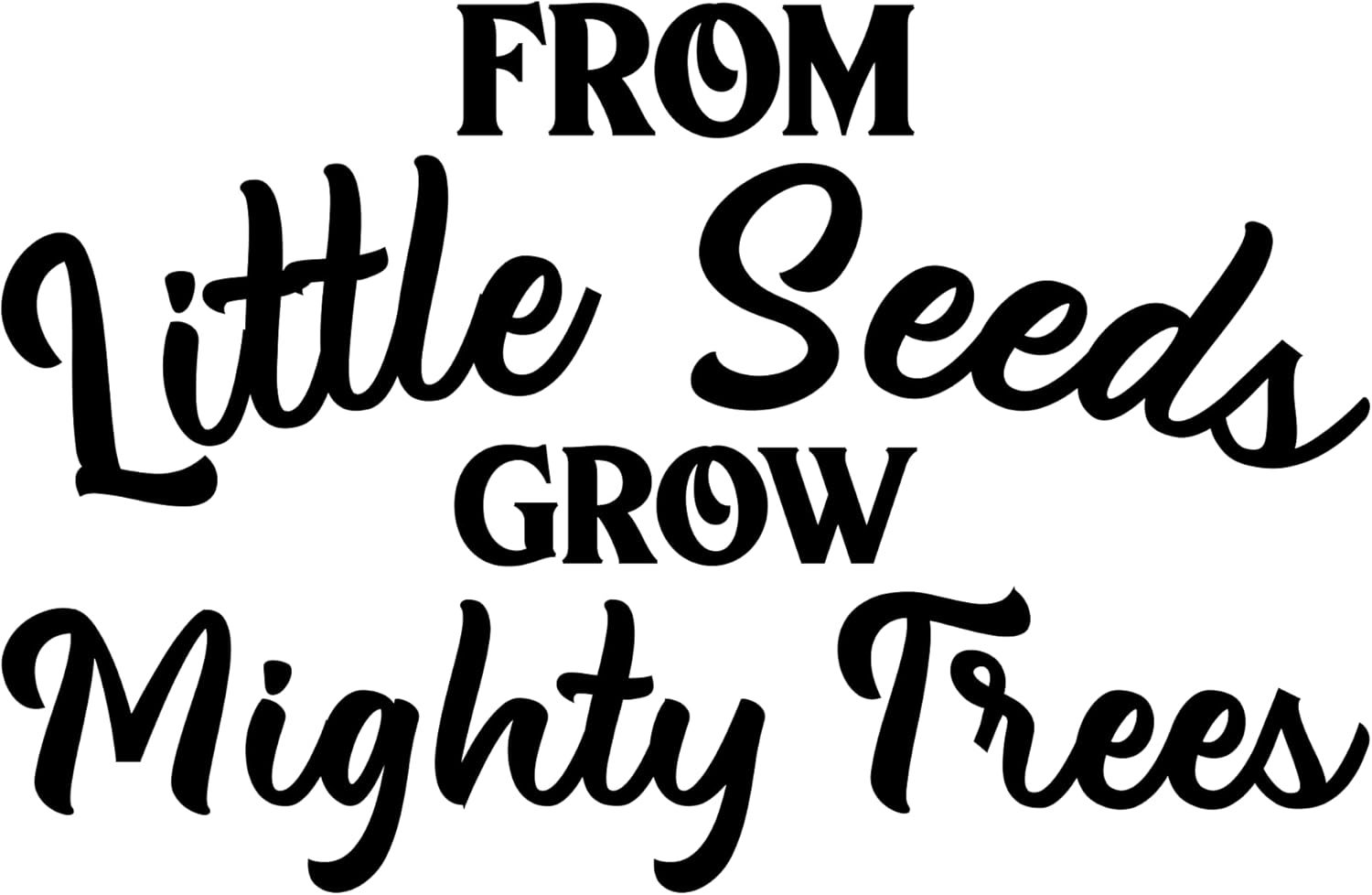 Amazon.com: Vinyl Wall Art Decal - from Little Seeds Grow Mighty Trees ...