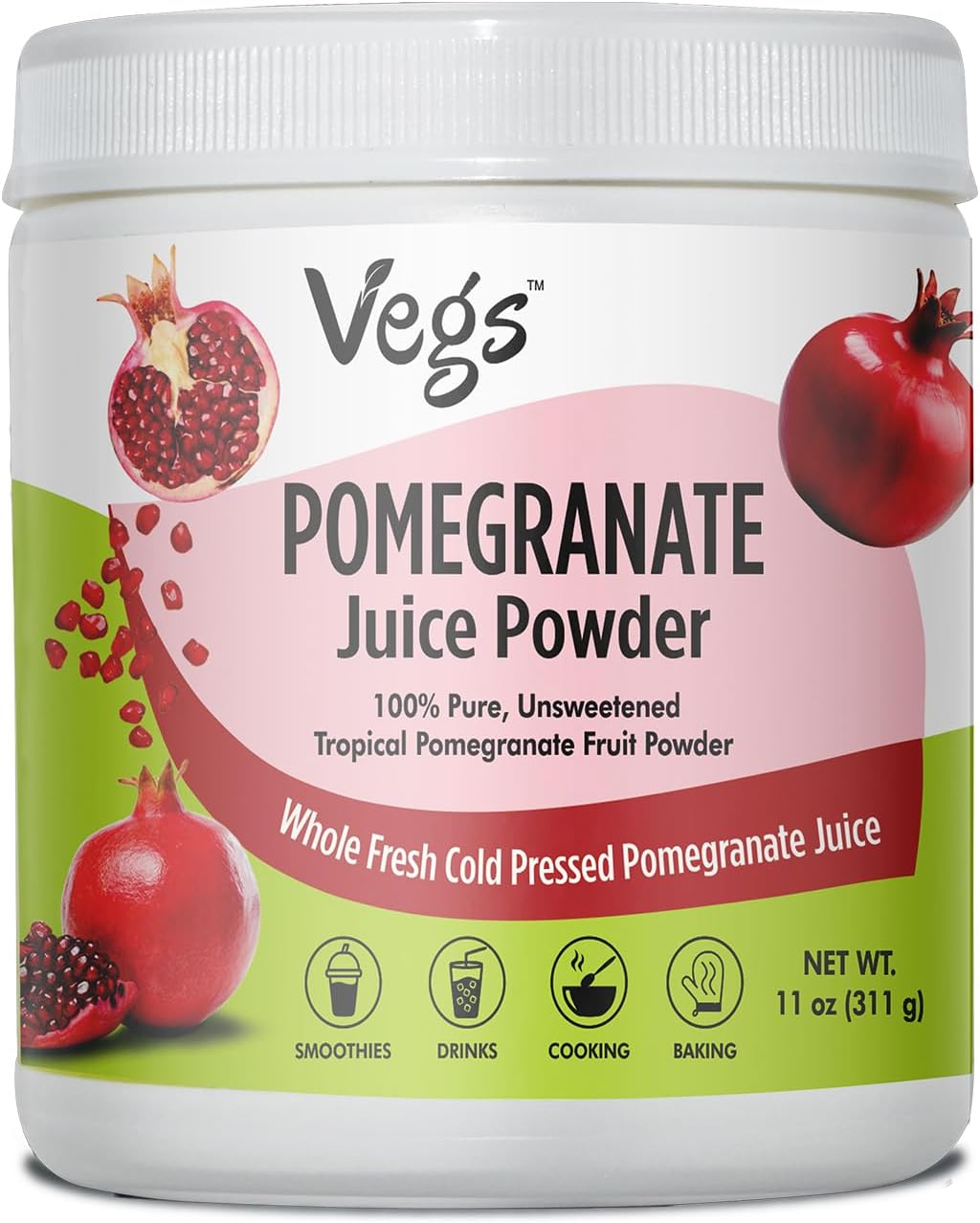 Amazon.com: Vegs Pomegranate Juice Powder - Freeze Dried Organic ...