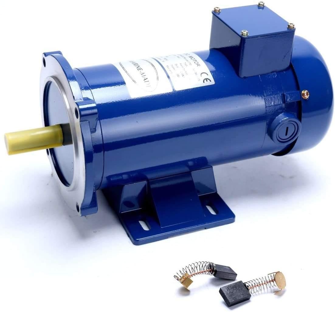 Yaetek DC MOTOR, 1750RPM, 3/4HP, 56C, 90V, TEFC, PERMANENT MAGNET DC ...