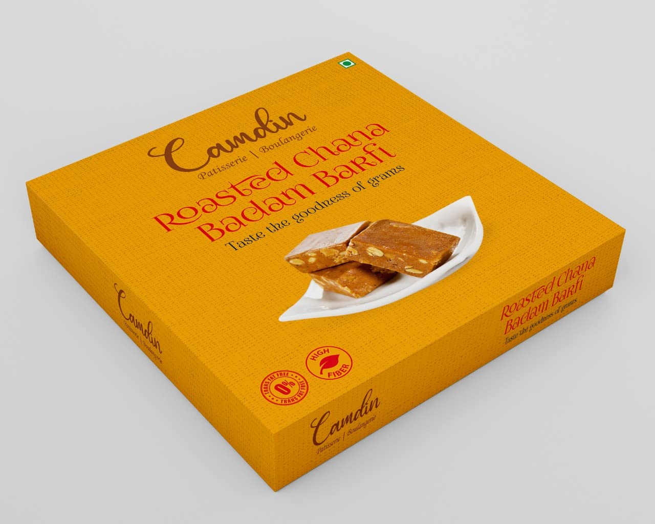 Camdin Chana Badam Barfi | Indian Sweets | 400 Grams Pack (16 Pcs) (400 ...