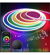 Amazon.com: Lamomo LED Neon Lights, 12V Warm White Dimmable LED Strip ...