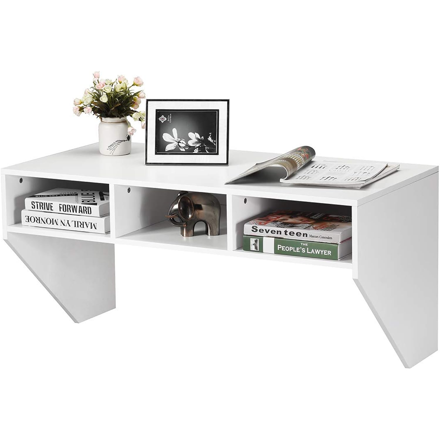 Amazon.com: Giantex Wall Mounted Desk Floating Computer Desk, Writing ...
