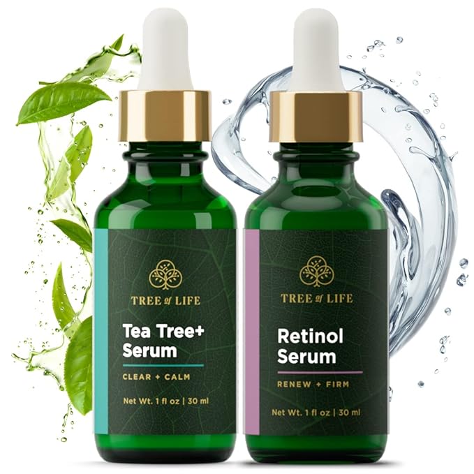 Amazon.com: Tree of Life Retinol Serum & Tea Tree Serum for Face - Skin ...