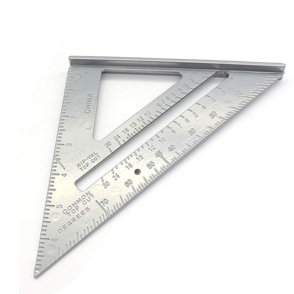 Buy 7 Inch Aluminum Alloy Triangle Ruler, Square Protractor High ...