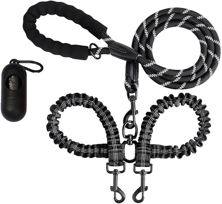 Amazon.com : KocaPlye Double Dog Leashes Rope Reflective Dog Leash with ...