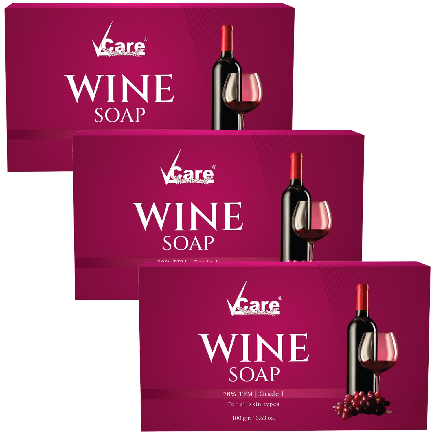 Buy VCare Red Wine Soap for Women and Men 100gm Gentle Moisturizing ...