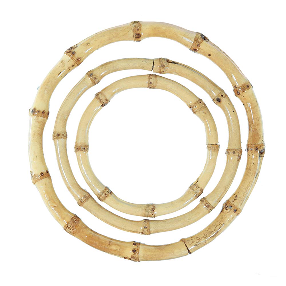 Amazon.com: Craft County Natural Crafting Bamboo Rings – for Macramé ...