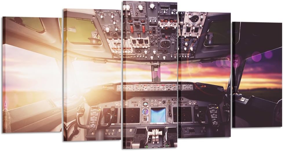 Amazon.com: Boeing 747-400 Flight Deck Poster 36 x 24in: Airplane ...