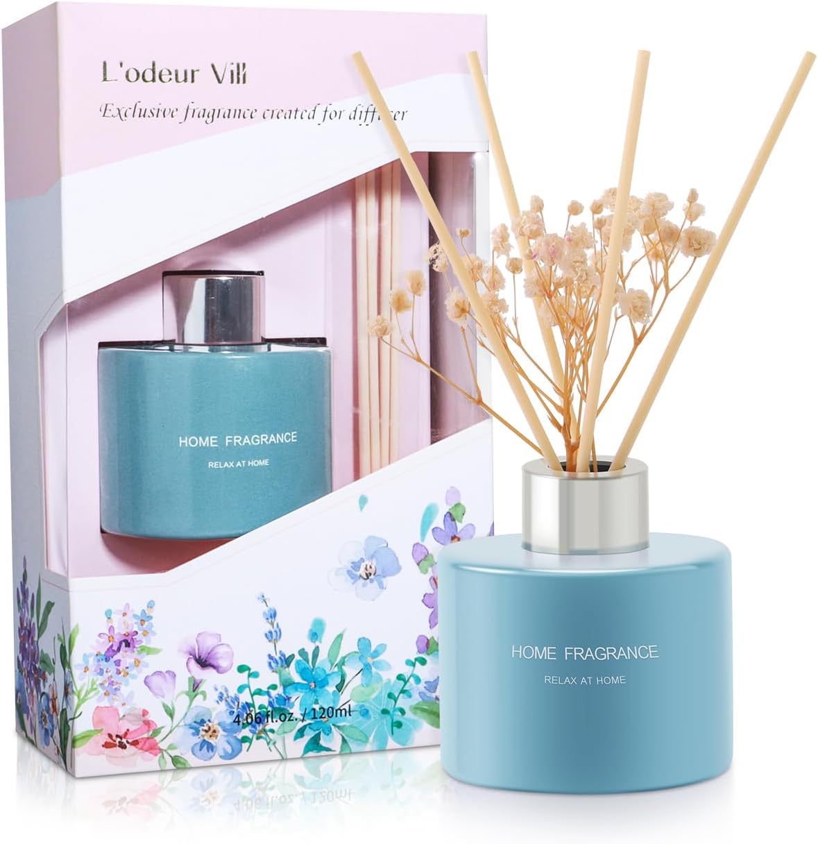 Amazon.com: L'odeur Vill Reed Diffuser, 4.06 oz(120ml) Lavender ...