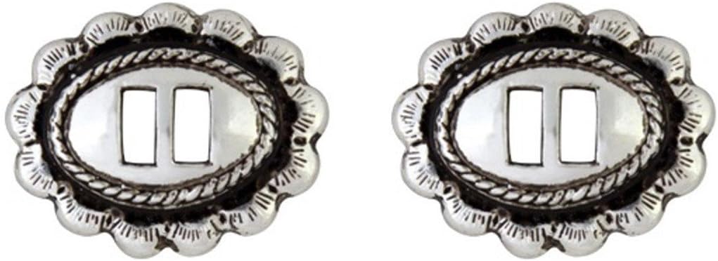 Amazon.com: 2 Pack of Rio Grande 1" x 3/4" Silver Slotted Conchos