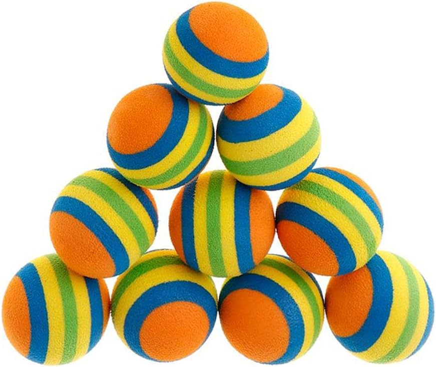 Pet Supplies : WEISHA Pet Interactive Ball 10 Pcs Rainbow Ball Pet Toys ...