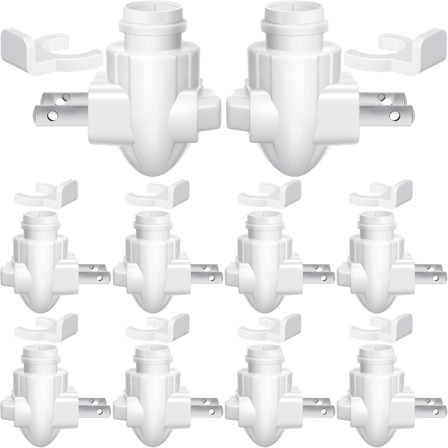 Tuanse 10 Sets Plug in Night Light Module White Night Light Base with ...