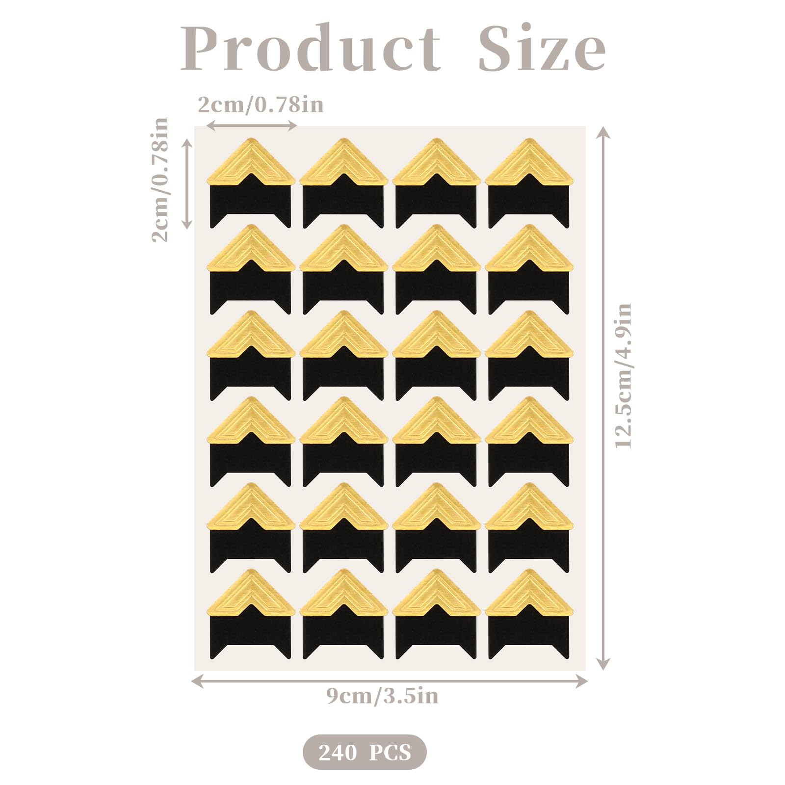 Snapklik.com : 240 Pieces Scrapbook Photo Corners, Self Adhesive ...