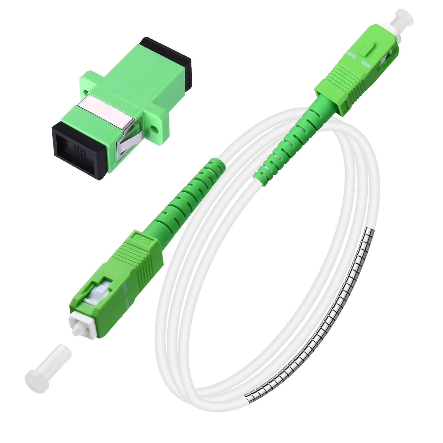Amazon.com: Fiber Optic Cable，SC/APC to SC/APC Armored Single Mode ...
