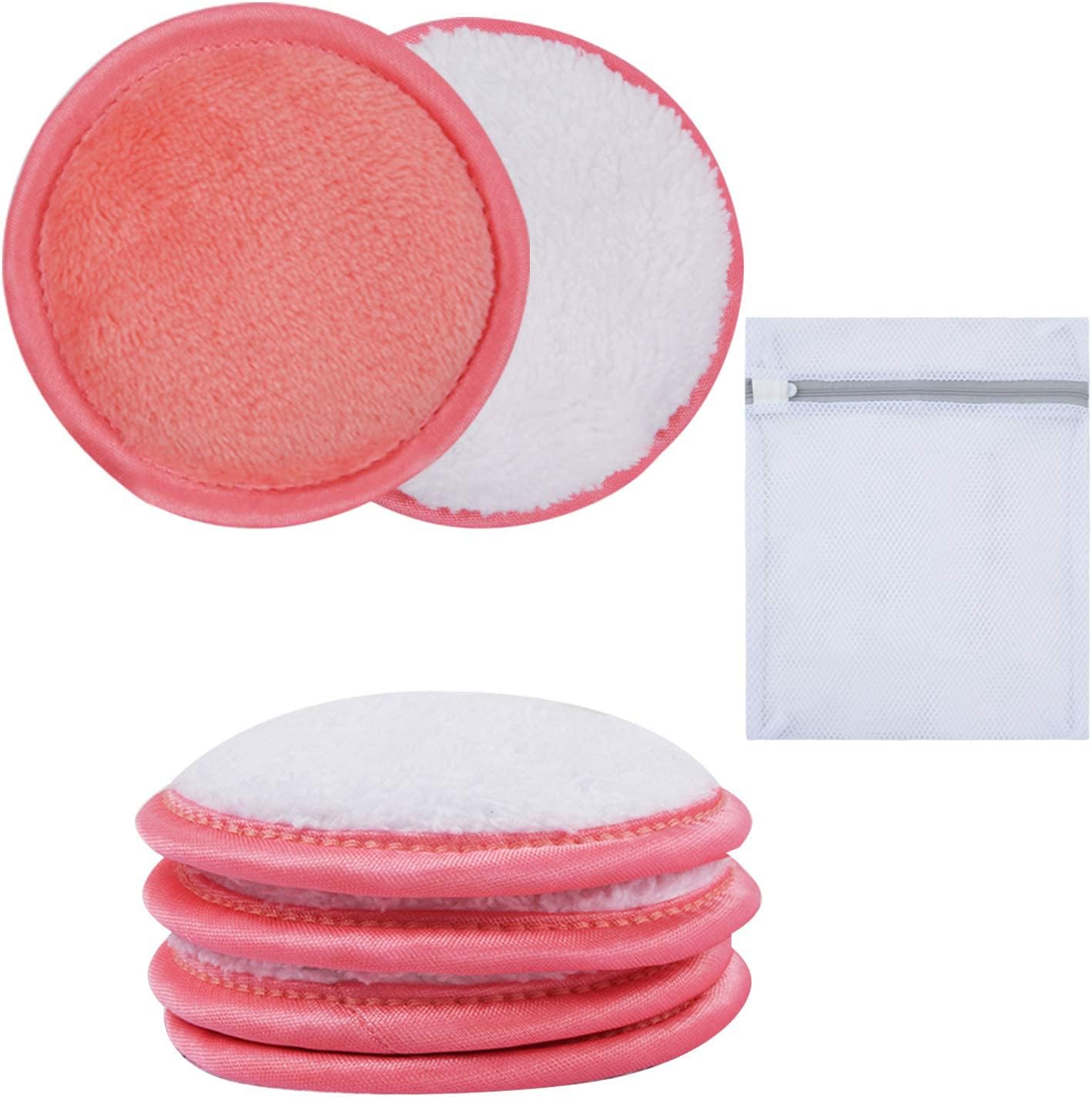 KinHwa Reusable Face Pads Microfibre Face Cloths Washable Makeup ...