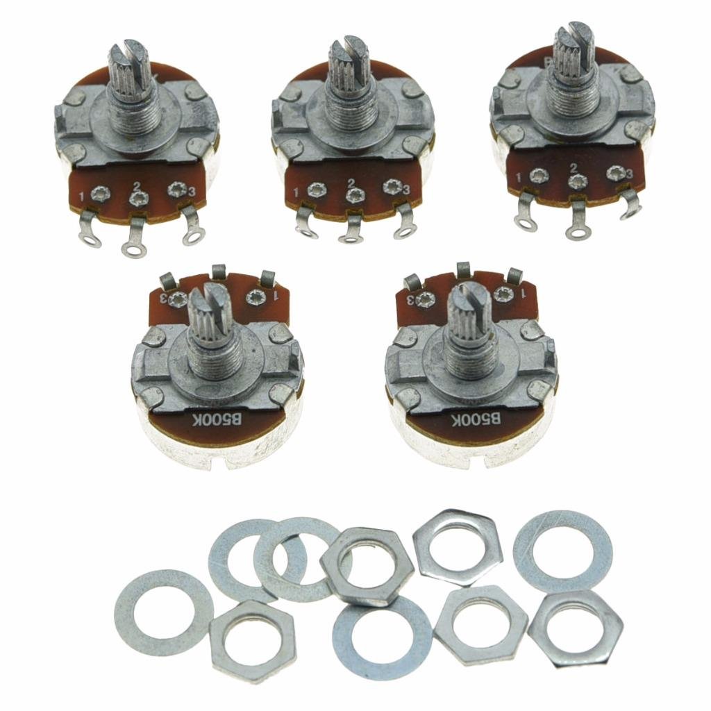 Dopro 5pcs Linear Guitar Pots Volume 500K Electric Guitar Large Pots ...