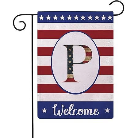 Amazon.com : Briarwood Lane Summer Monogram Letter P Garden Flag Flip ...