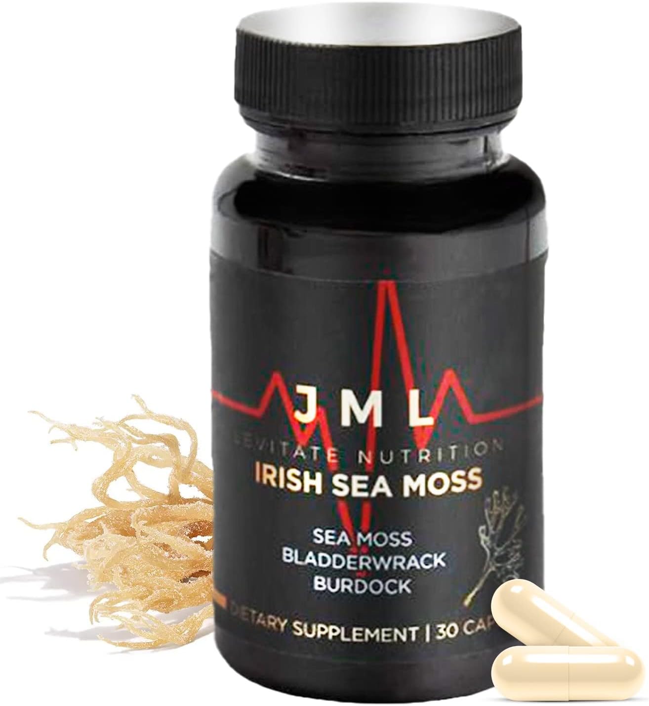 Amazon.com: JML Levitate Nutrition Organic Irish Sea Moss Capsules with ...