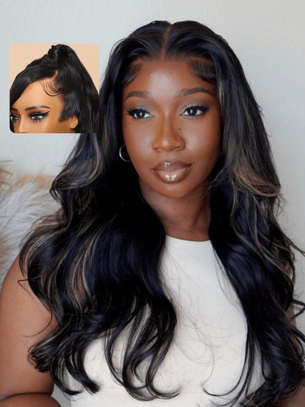 Amazon.com : UNICE Pre Everything Glueless Frontal Wig Body Wave ...