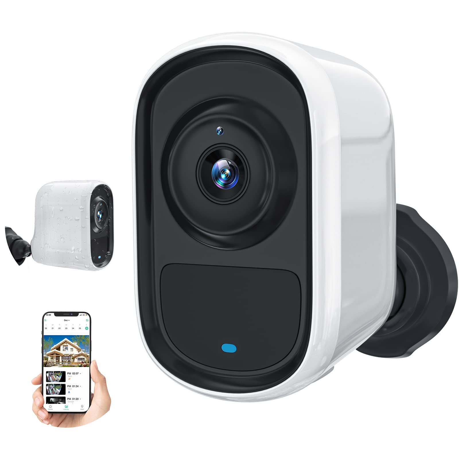 Wireless Security Camera Outdoor With Rechargeable Battery Power Wifi ...