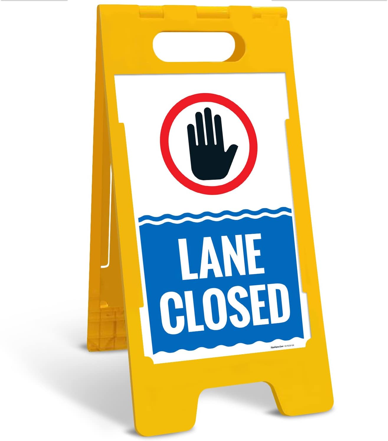 Lane Closed Folding Floor Sign, 10x16 Inches, with A Frame Stand, Made ...
