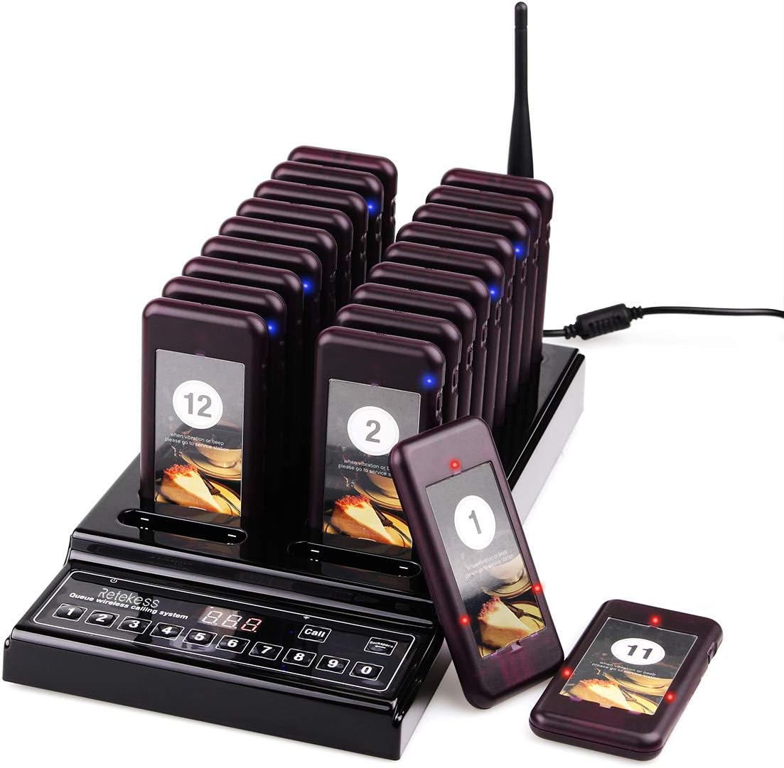 Retekess TD157 Restaurant Pager System, Wireless Pager System, 24H ...