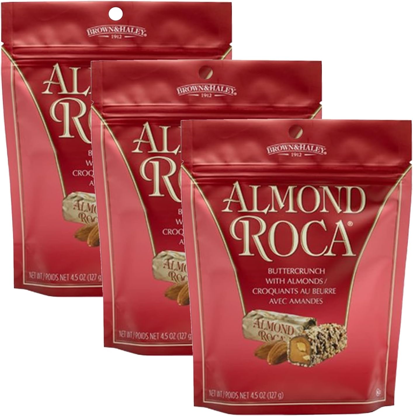 Amazon.com : Brown & Haley Almond ROCA Stand-up Pouch, Individually ...