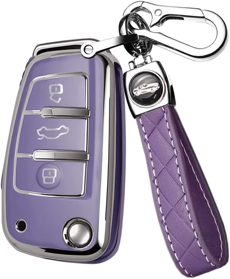 Amazon.com: ontto Fit for Audi Flip Key Fob Cover for A1 A3 A6 Q2 Q3 Q7 ...