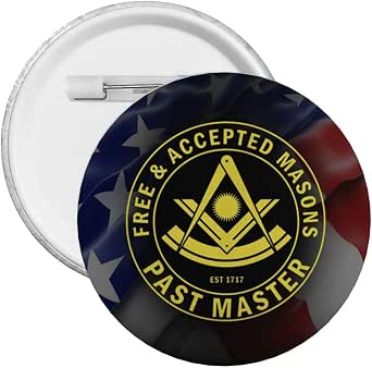 Amazon.com: Past Master F & Am Masonic Freemason Buttons Badges 1.2 ...