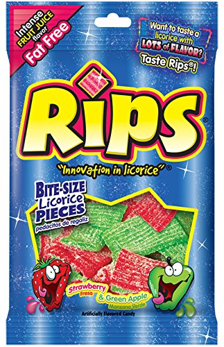 Amazon.com : Rips Assorted Licorice Pieces, 4 Ounce Bags (Pack of 12 ...