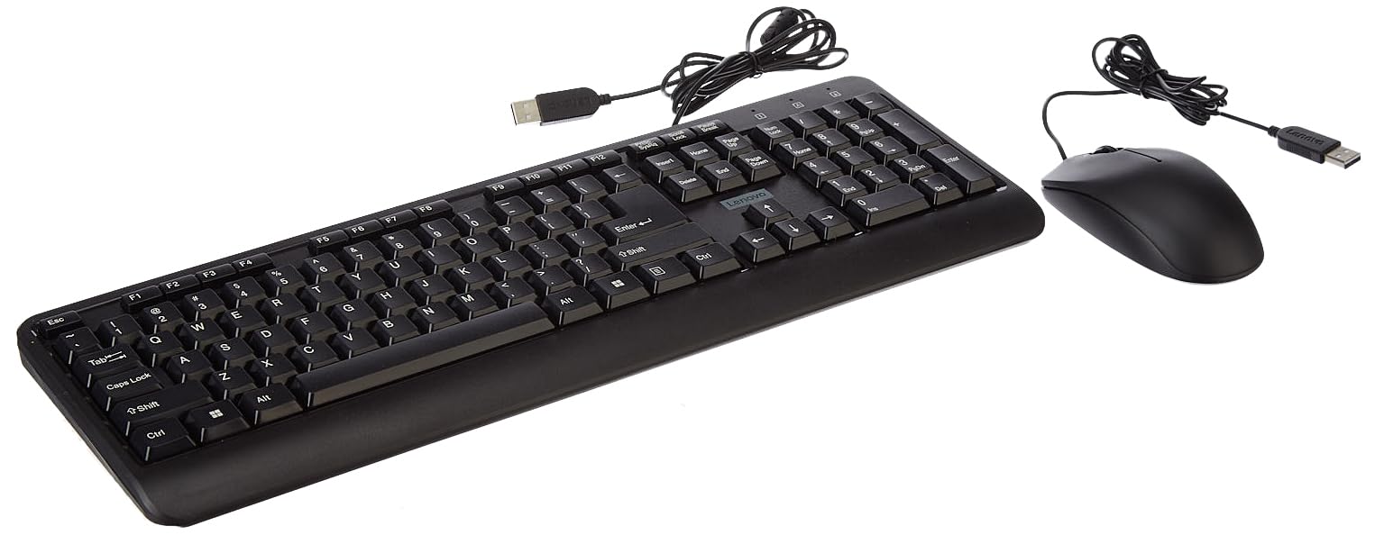 Amazon.in: Buy Lenovo 160 Keyboard & Mouse Wired Combo | Waterproof ...