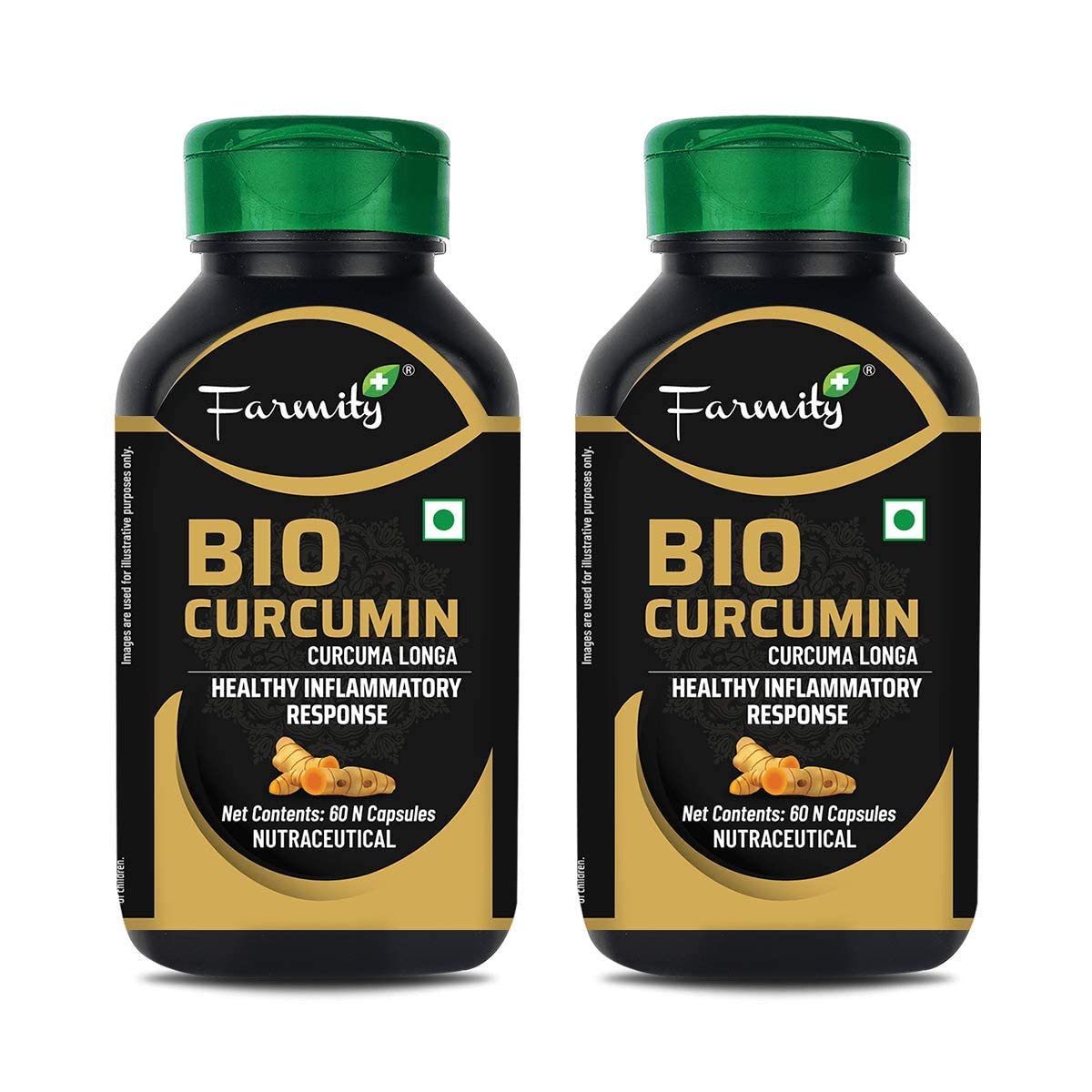 Farmity Bio Curcumin Capsules - Organic Turmeric Extract , Natural Anti ...