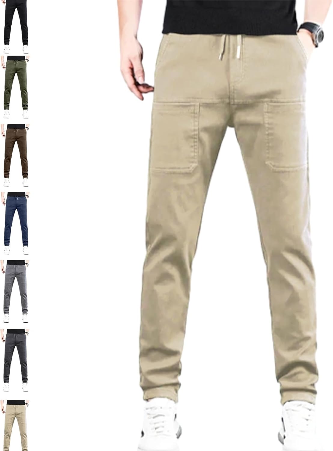 ZENKLET Men Comfy Cargo Pants Stretch, Mens Comfy Pants, Multipants ...