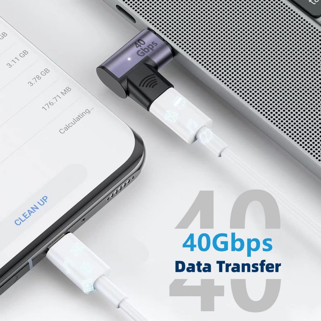 Snapklik.com : CY USB C Magnetic Connector,40Gbps USB4 Type C Male To ...