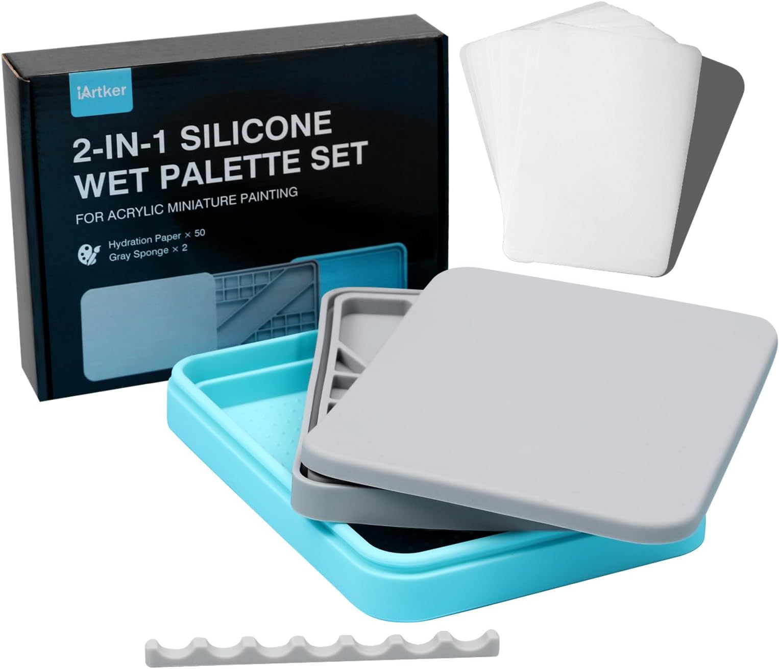 Amazon.com: Nicpro Stay Wet Palette for Painting Miniature, Acrylic ...