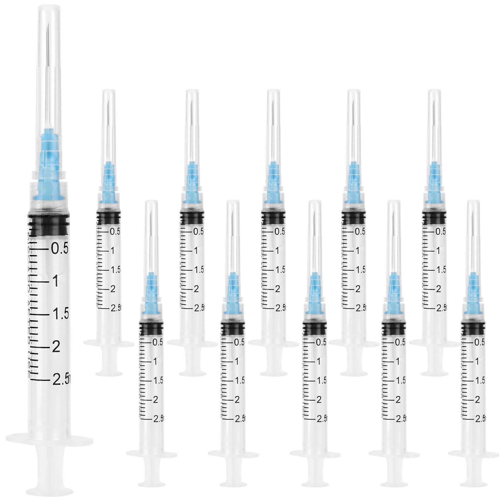 Buy A AKRAF 100 Pack Disposable 2.5 ml Syringes with Needle 23G 1 ...