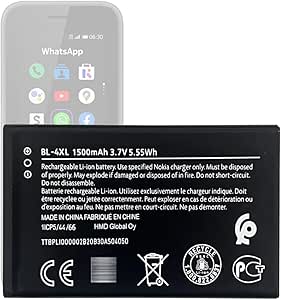 Replacement Battery BL-4XL Compatible with [Nokia] 6300 4G, 8000 4G, TA ...