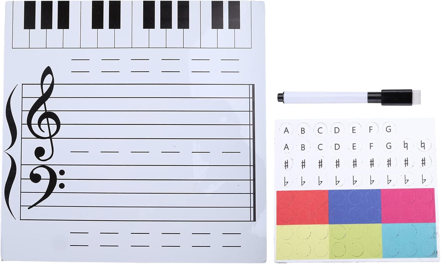 Amazon.com : Erasable Music Staff Board Learning Music Notation Board ...