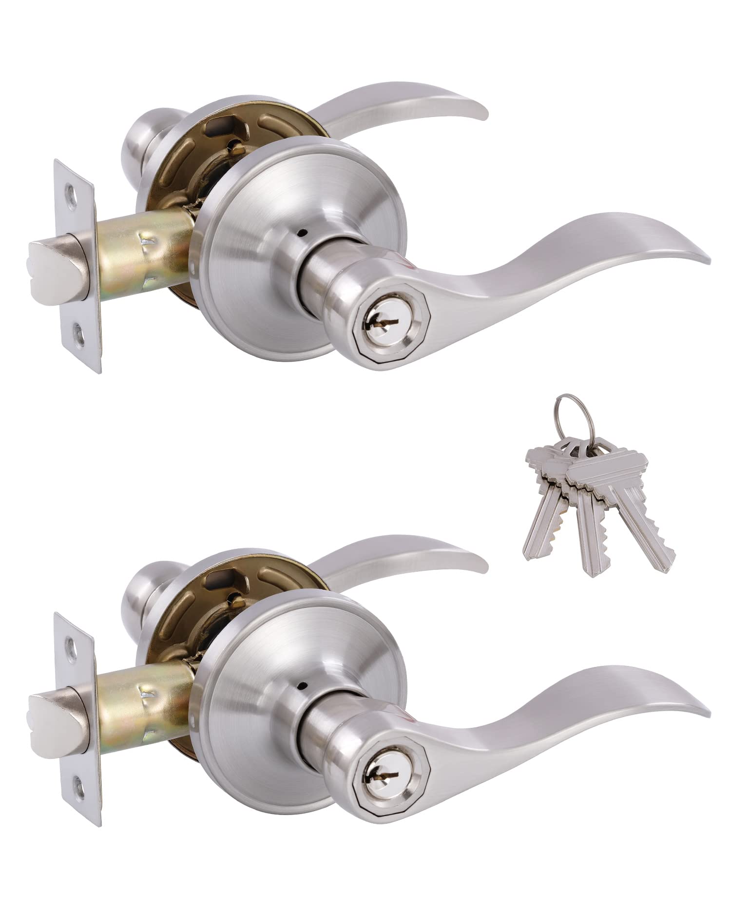 GITRANG (2 Pack Door Levers Interior Keyed Difference Entry Front ...