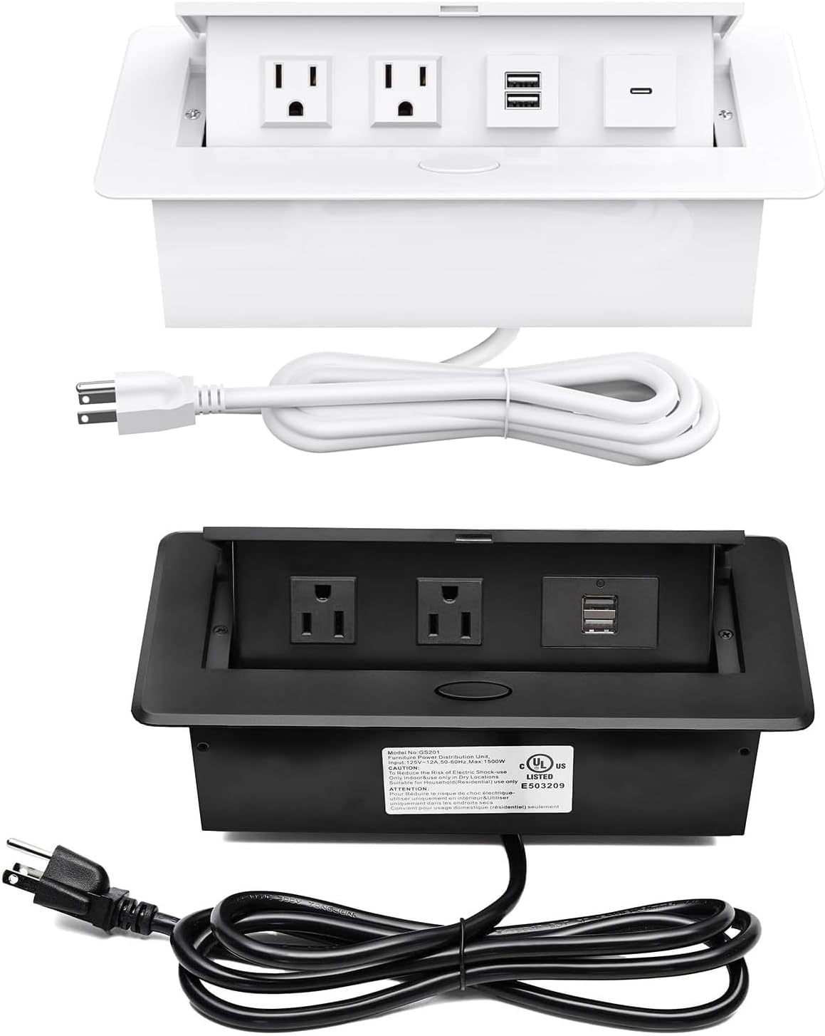 Amazon.com: Pop Up Outlets with PD 30W USB Ports, Recessed Hidden ...