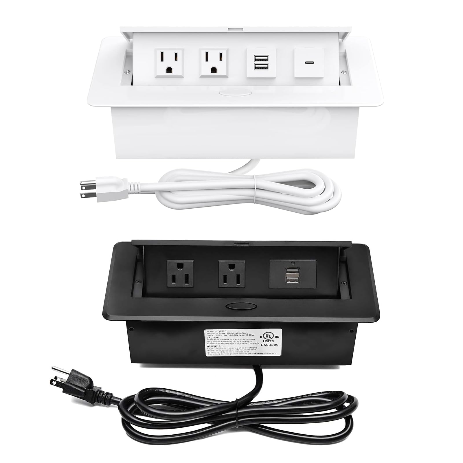 Amazon.com: Pop Up Outlets with PD 30W USB Ports, Recessed Hidden ...