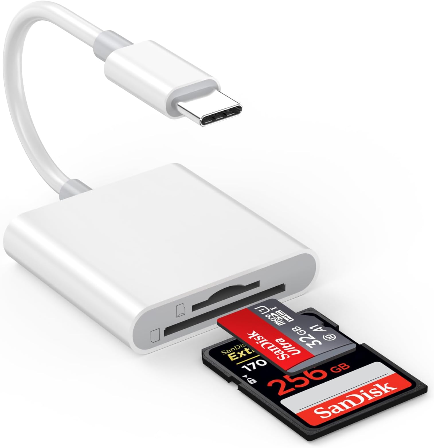 Amazon.com: USB C SD Card Reader, Dual Port USB Type C to SD/Micro SD ...