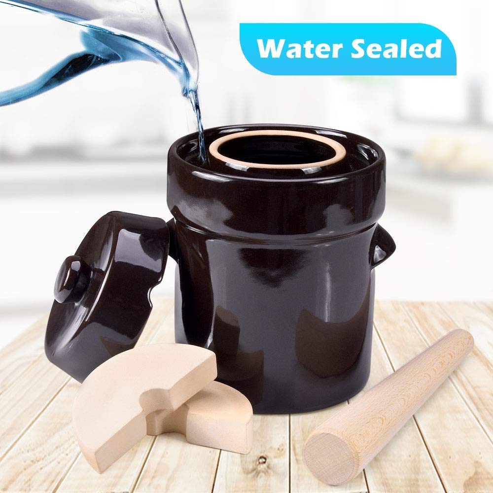 Snapklik.com : Seeutek Fermentation Crock Jar 5 Liter / 1.3 Gallon ...