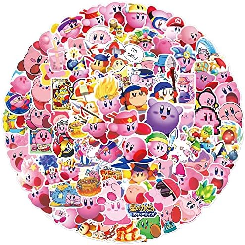 Kirby Stickers Pack 100 Pcs Cute Aesthetic Stickers for Hydroflask ...
