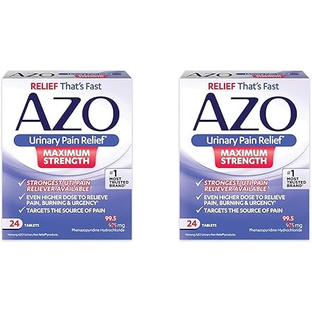 Amazon.com: AZO Urinary Pain Relief Value Size, with Phenazopyridine ...