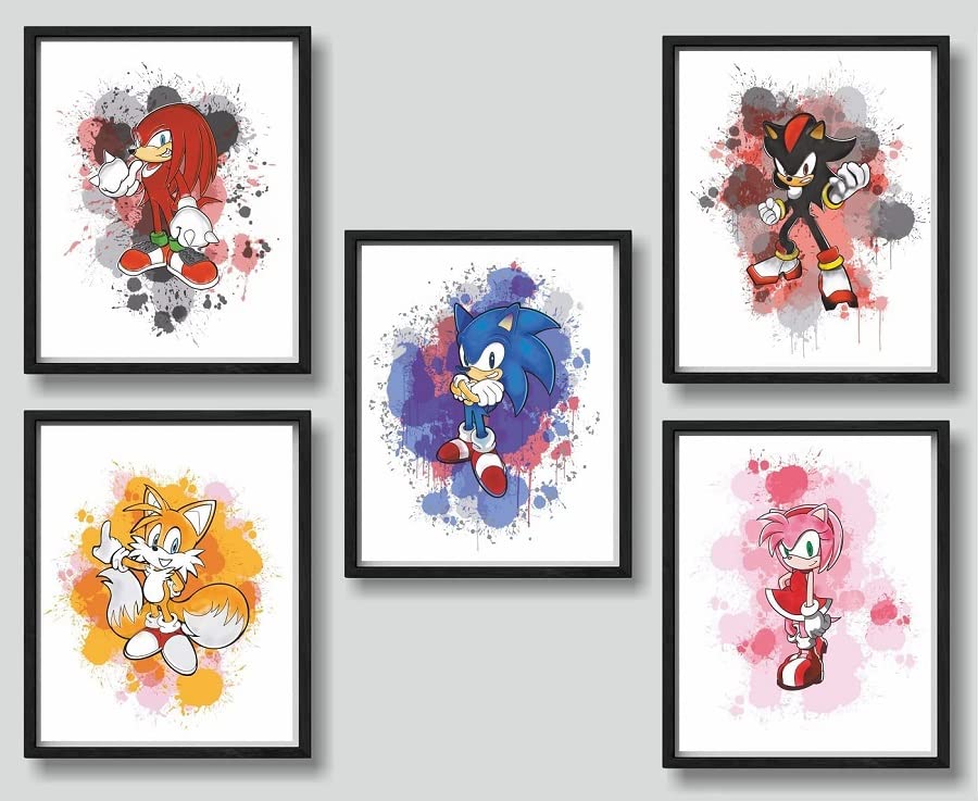 Buy Print A To Z - Sonic The Hedgehog Movie Watercolor Prints, Sonic ...