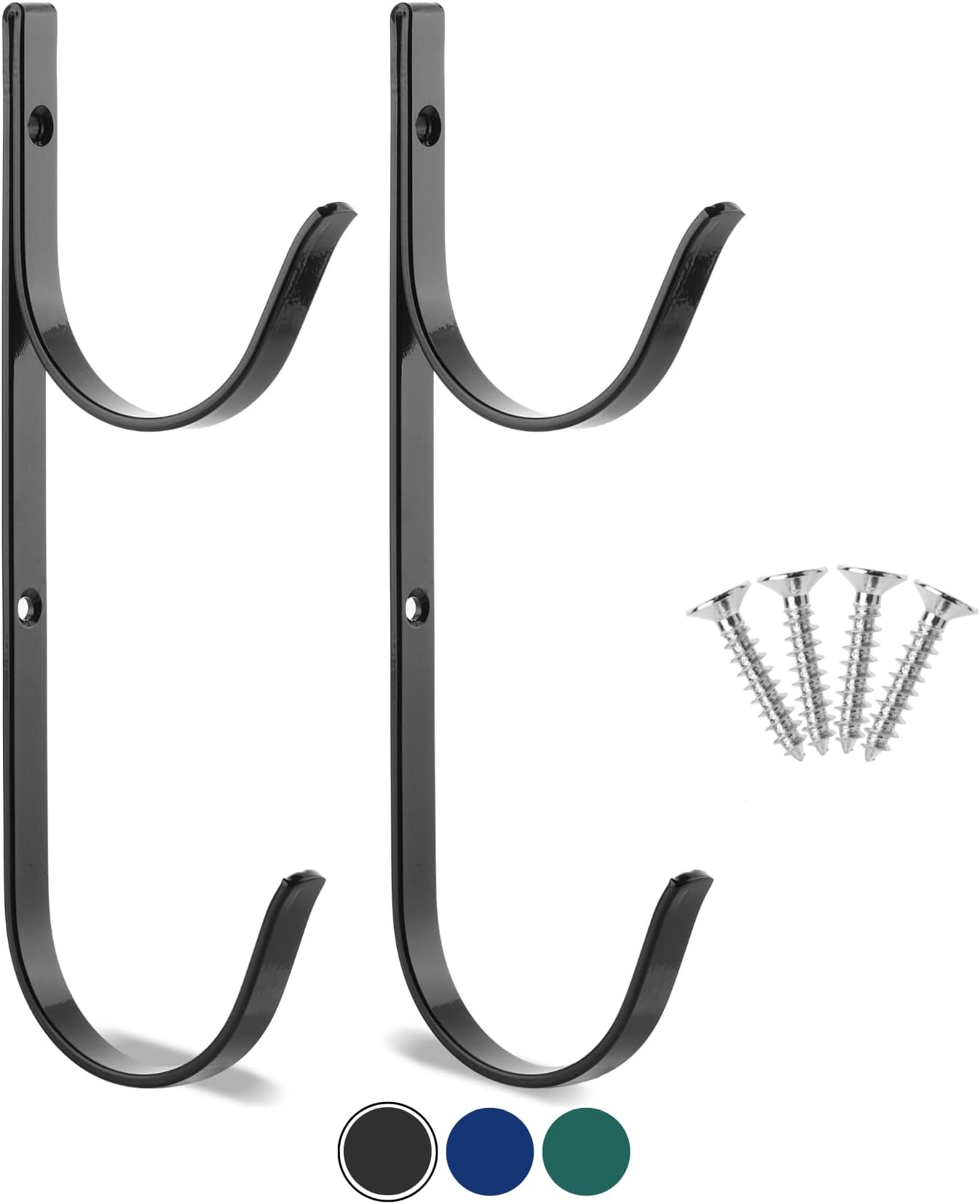 Amazon.com: Gray Bunny Pool Pole Hanger, 2 Piece Black Premium Aluminum ...